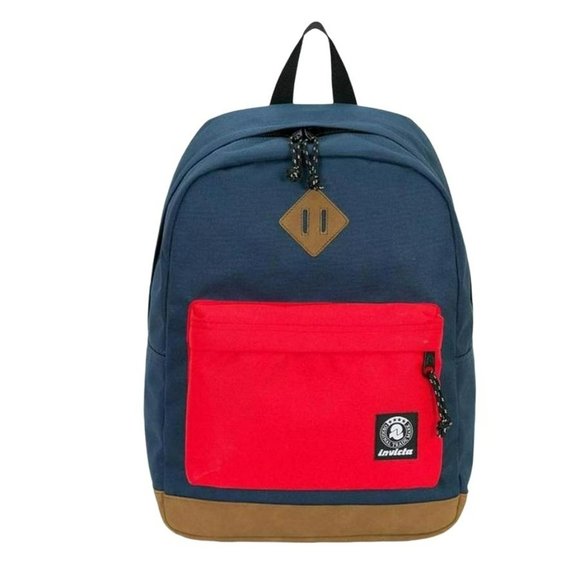 Invicta | Bags | Invicta Carlson Pro Backpack In Red Blue Brown | Poshmark